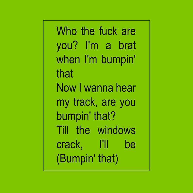 Brat Digital Wall Art, Brat Summer, Charli XCX 360 Inspired Wall Decor ...