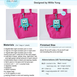 PDF Crochet Pattern BMO Zipper Bag & Plush - Diy Craft Adventure Time ...