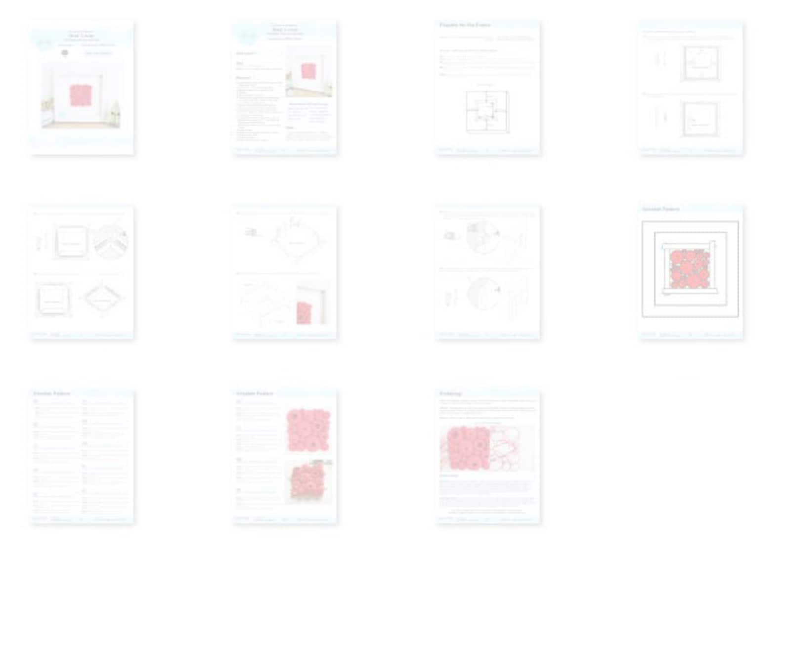 PDF Crochet Pattern Red Coral Wall Art - Instant Download Make Your Own ...