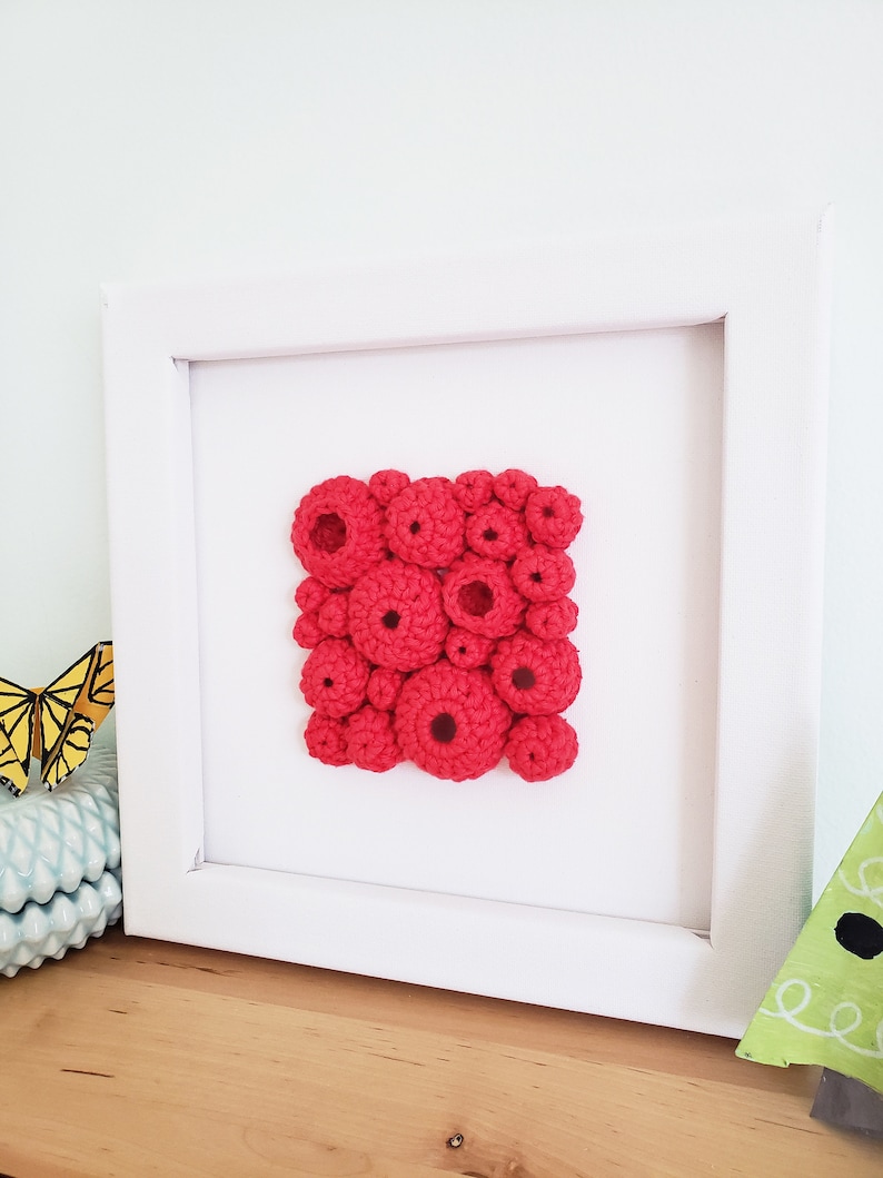 PDF Crochet Pattern Red Coral Wall Art - Instant Download Make Your Own ...