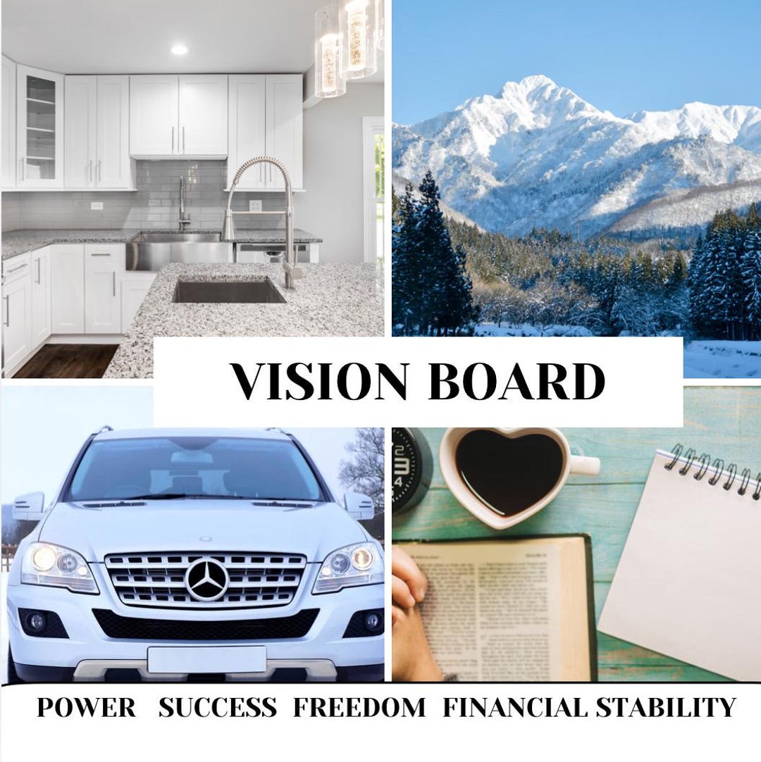 Vision and Dream Board Printable and Digital Templates. - Etsy