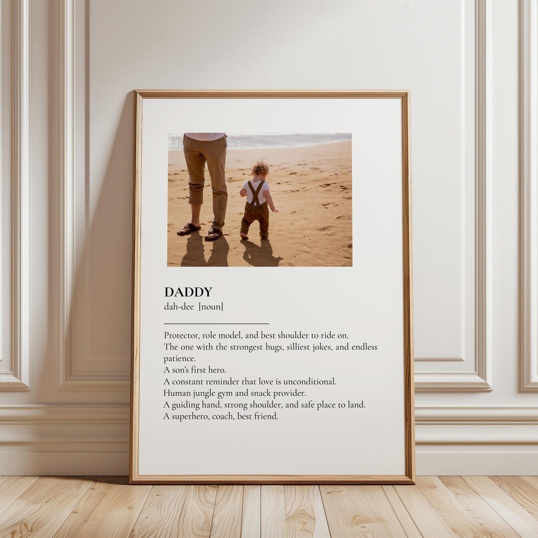 Personalized Dad Definition Print: Custom Photo Gift for Father - Etsy UK