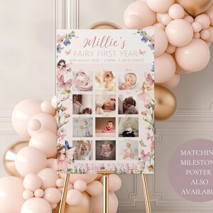 Fairy First Birthday Welcome Sign, Fairy Birthday Welcome Sign, 1st ...