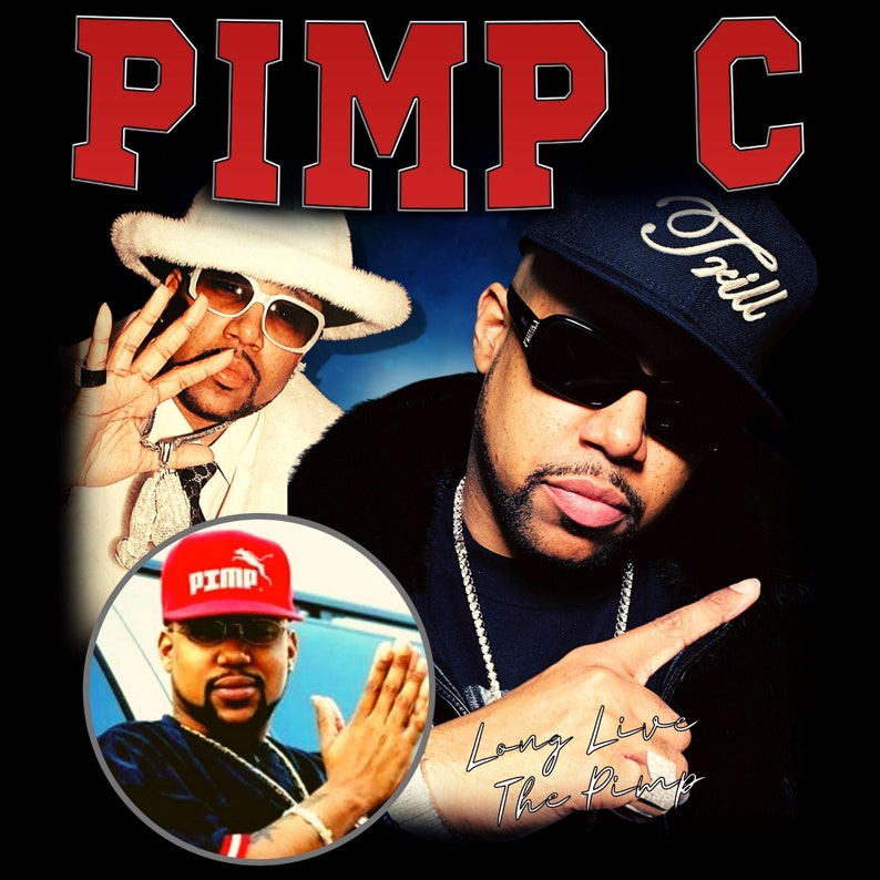 PIMP C T Shirt Design. PNG Digital 4500x5100 Px. Rap, Rapper, Hiphop ...