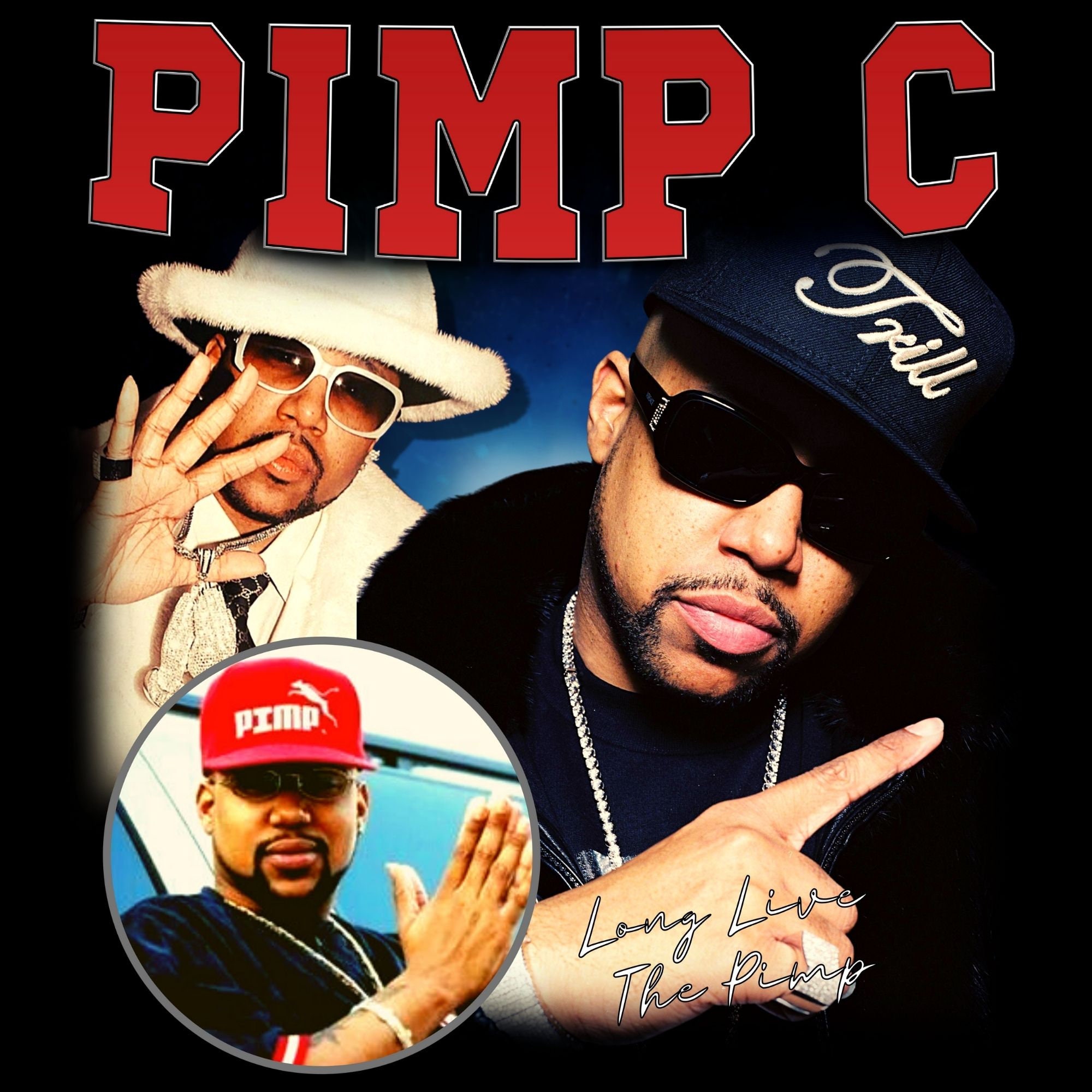 PIMP C T Shirt Design. PNG Digital 4500x5100 Px. Rap, Rapper, Hiphop ...