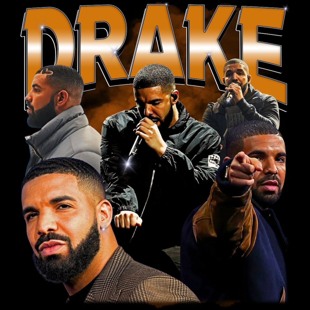 DRAKE T Shirt Design. PNG Digital 4500x5100 Px. Rap, Rapper, Hiphop ...