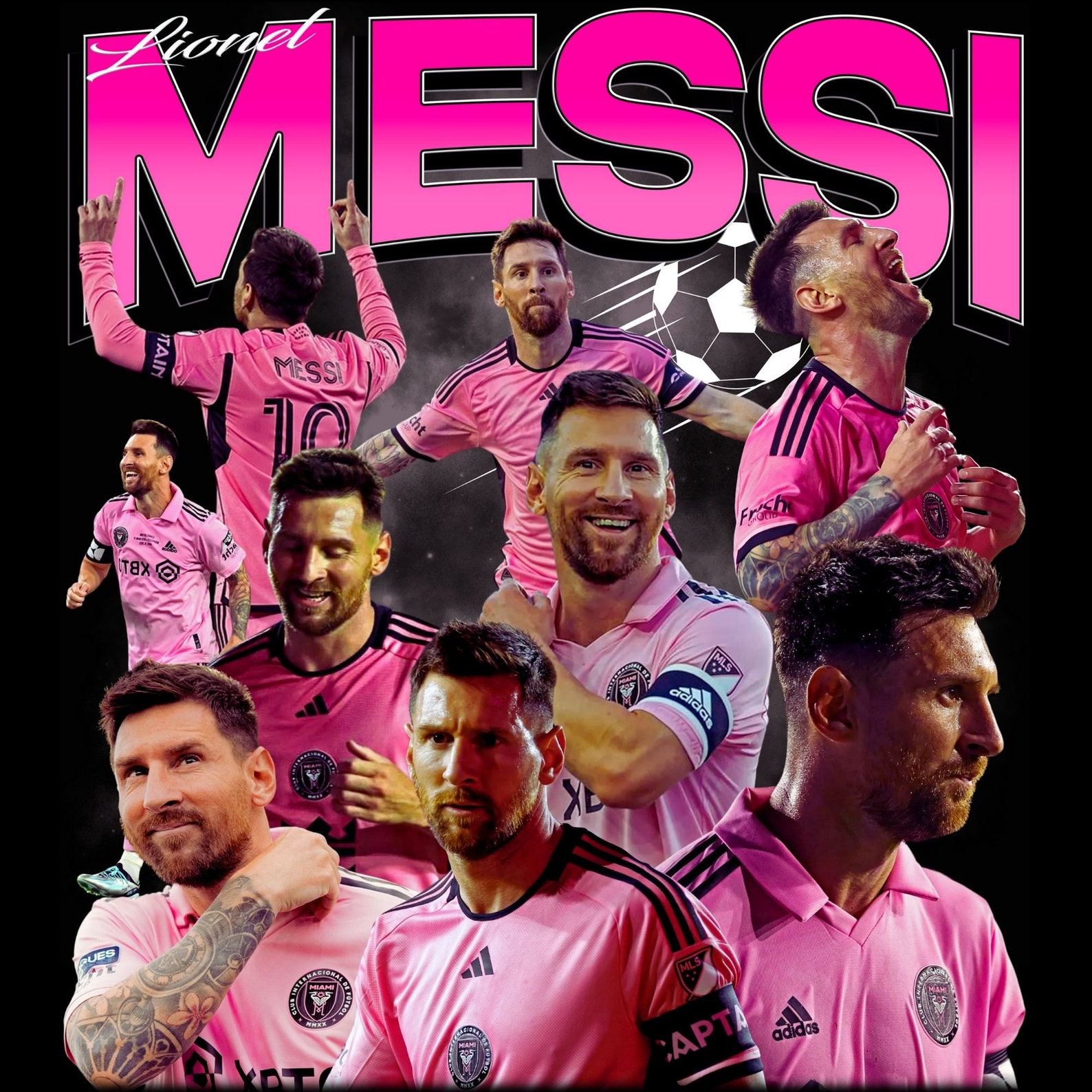 MESSI T Shirt Design. PNG Digital 4500x5100 Px. LIONEL Football, Retro ...