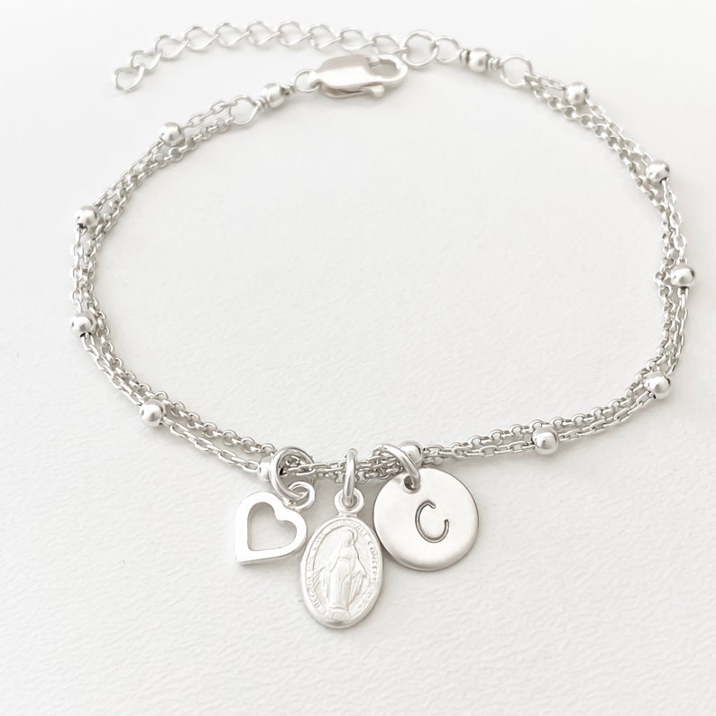 Personalized Madonna Bracelet in Sterling Silver Adjustable - Etsy UK
