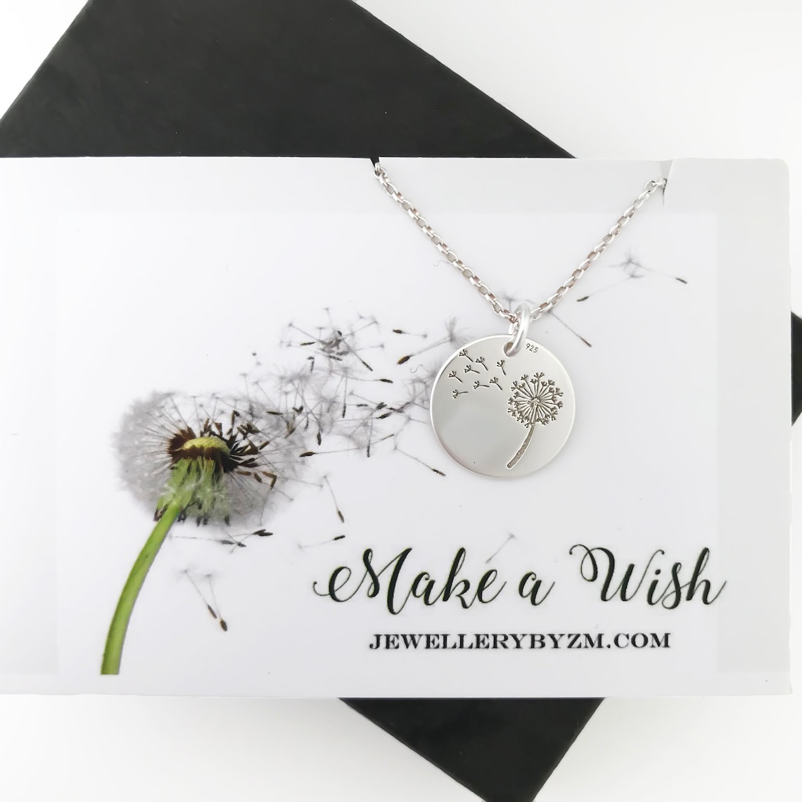 Sterling Silver Dandelion Necklace, Make a Wish - Etsy UK