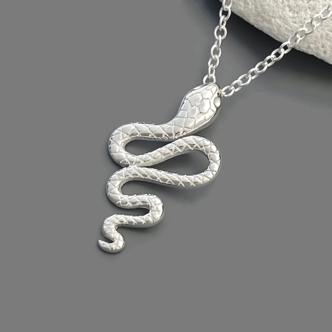 Elegant Sterling Silver Snake Necklace - Unique Reptile Jewellery ...