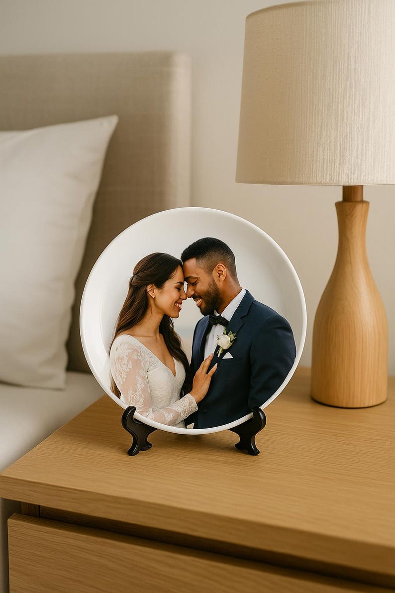 Custom 8 Inch Ceramic Photo Plate, Personalized Picture Plate Gift ...