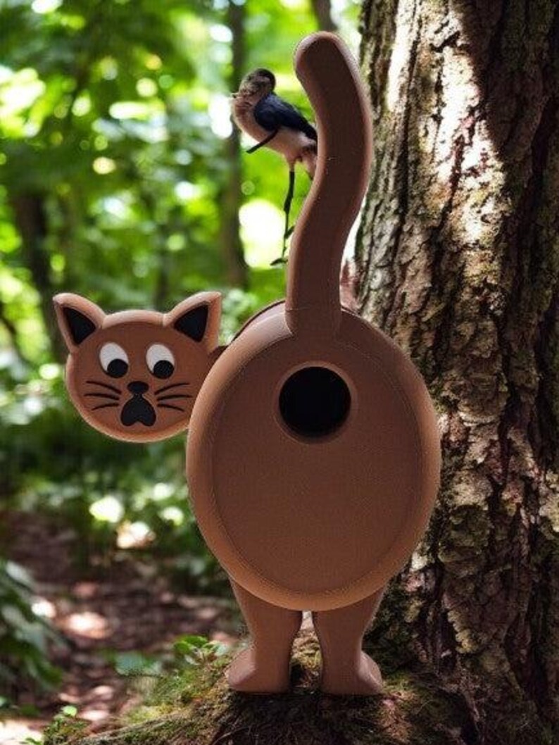 Purr-fectly Hilarious Cat Bird House - Etsy