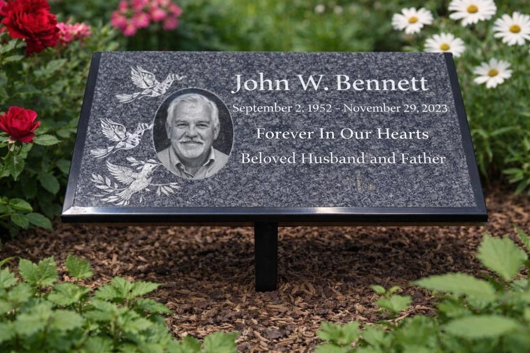 Black Granite Engraved Plaque – Custom Memorial, Recognition & Property ...
