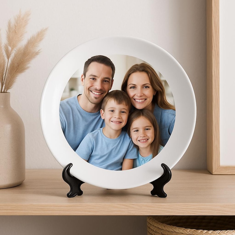 Custom 8 Inch Ceramic Photo Plate, Personalized Picture Plate Gift ...