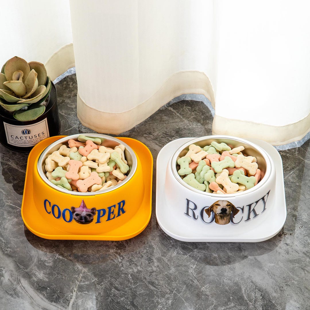 Custom Dog Bowls, Custom Name + Portrait Pet Bowls, Cat Bowls, Dog Food ...