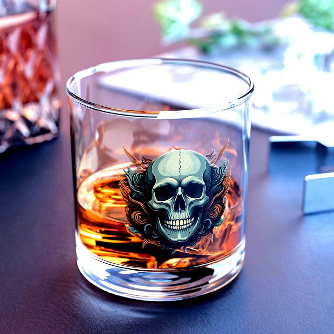 Skull Rocks Glass, 10oz - Etsy