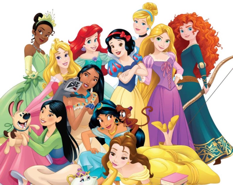 Princess Png & Svg Clipart Bundle, Princess Digital Paper PNG, Princess ...