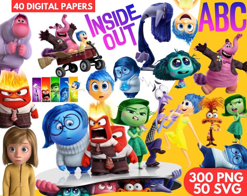 Inside Out 2 Png & Svg, Inside Out Clipart Bundle, Inside Out ...