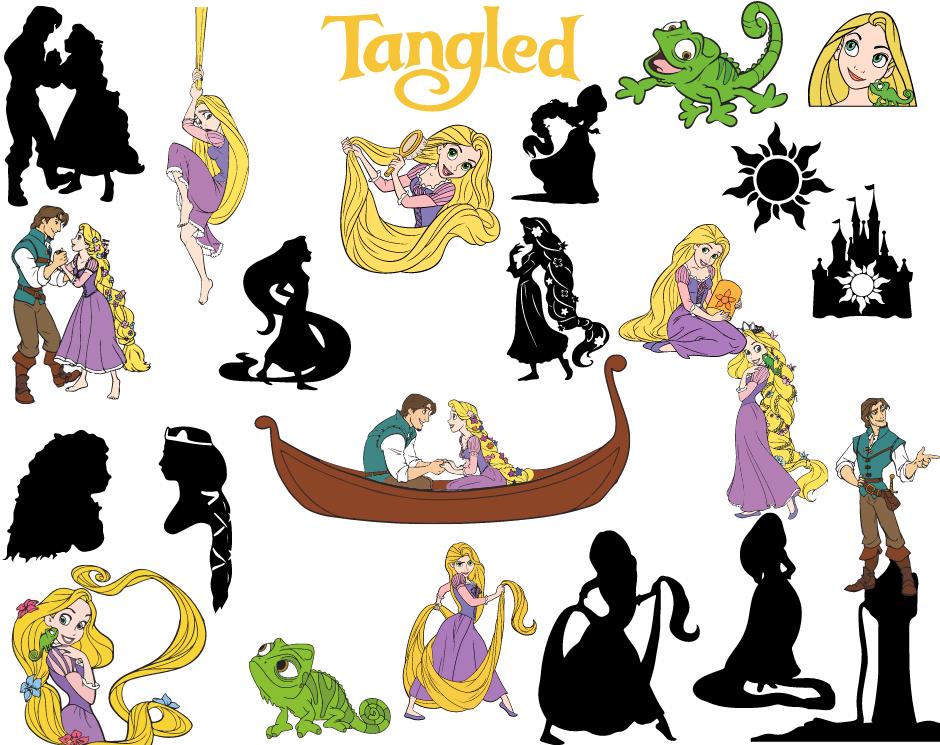 Tangled Png & Svg Clipart, Tangled Clipart Bundle, Tangled Png Digital ...