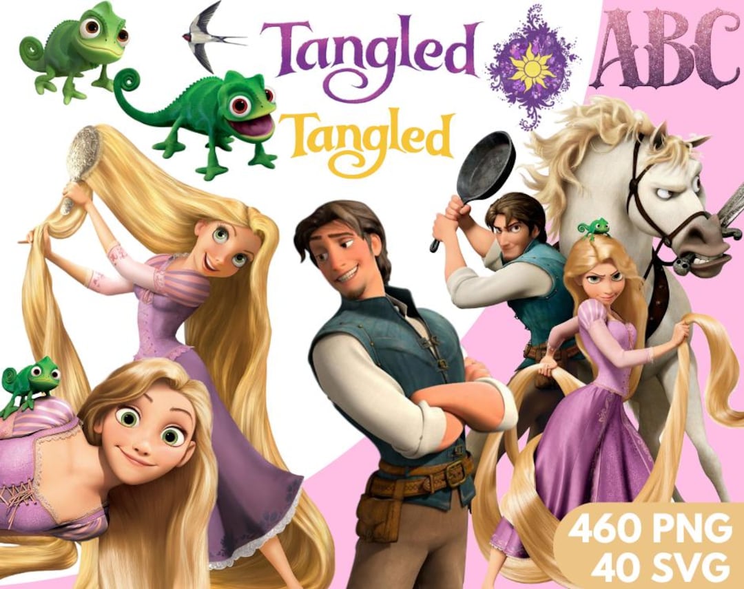 Tangled Png & Svg Clipart, Tangled Clipart Bundle, Tangled Png Digital ...