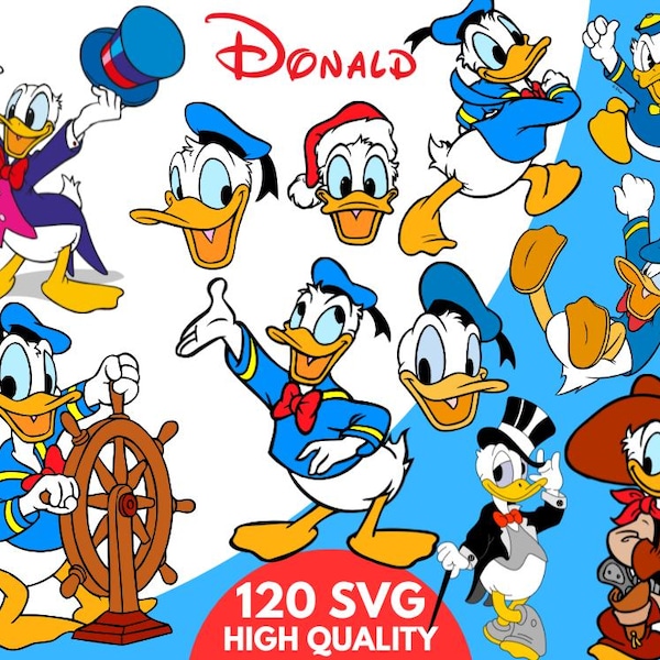 Donald Duck Svg - Etsy