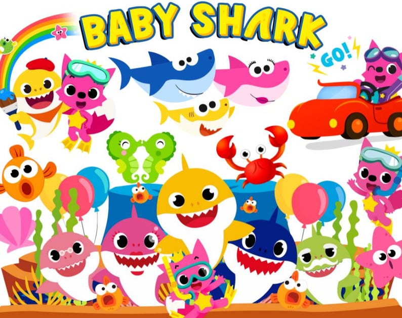 Baby Shark Png & Svg Bundle, Shark Tururu Png, Baby Shark Svg Bundle ...