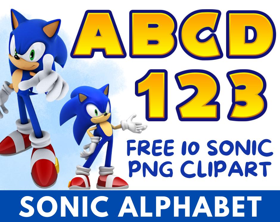Sonic Alphabet Letters & Numbers PNG Sonic PNG Sublimation, Sonic ...