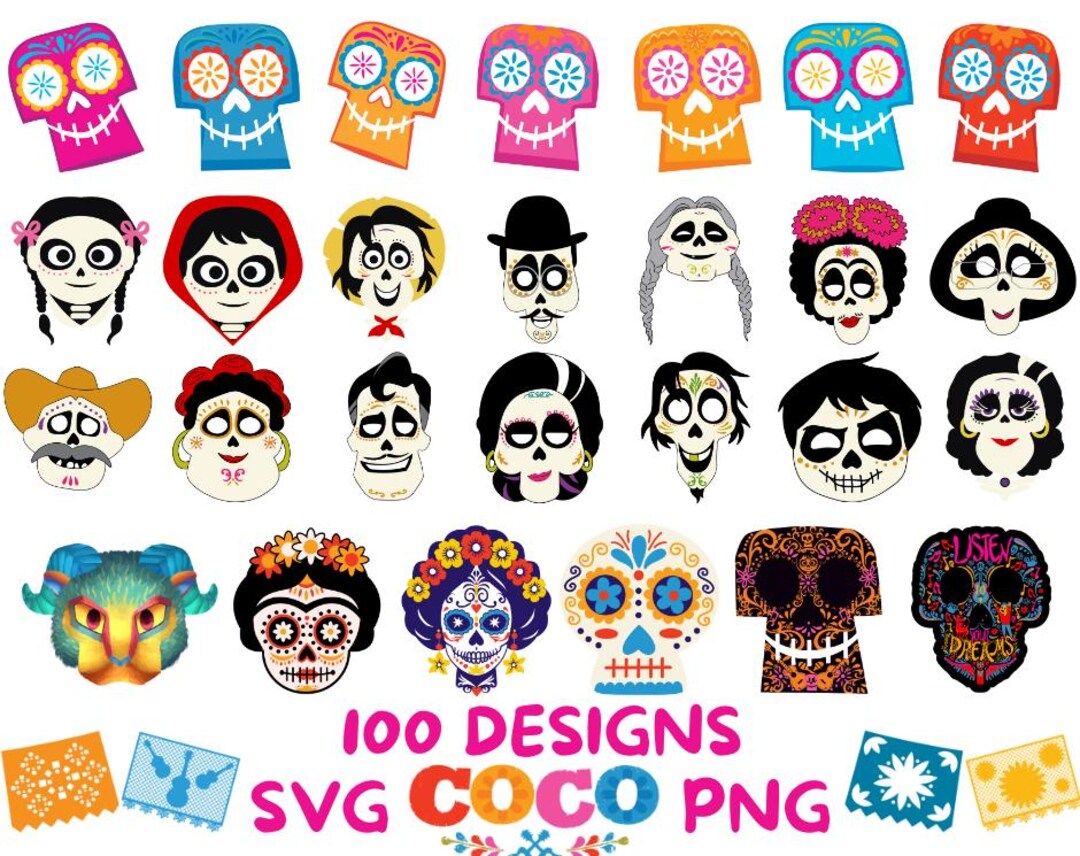 Coco Icons Png Svg Clipart, Coco Icons Inspired Svg Bundle, Svg, Coco ...