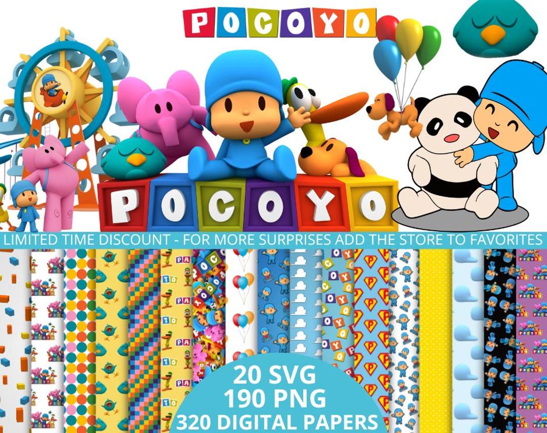 Pocoyo Digital Papers, Pocoyo Backgrounds, Seamless Patterns, Pocoyo ...