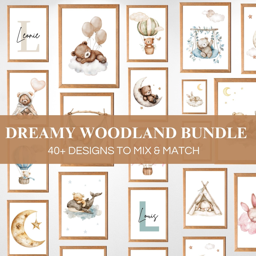 Editable Woodland Animals Name Poster | Custom Wall Art for Kids Room ...