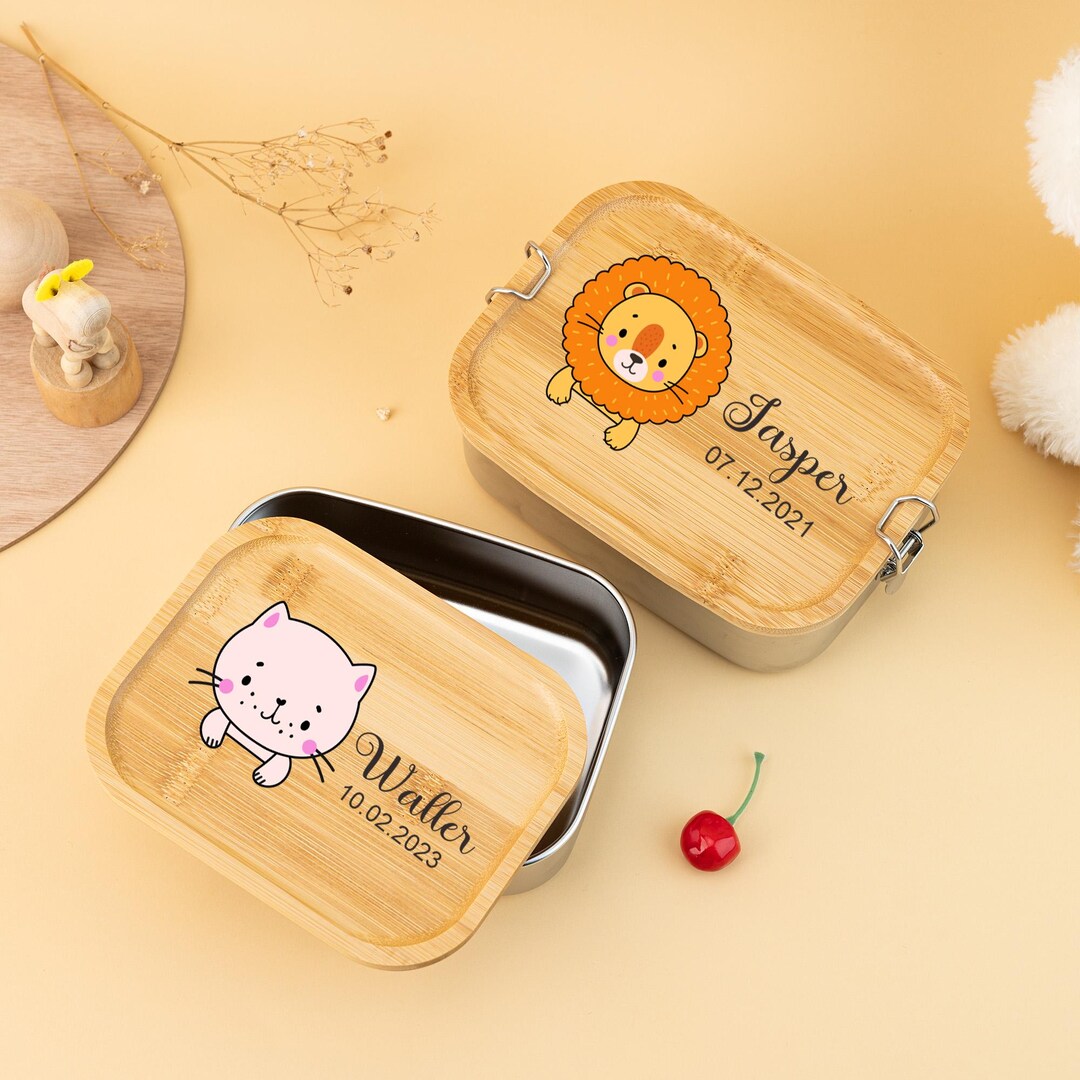 Cute Animals Lunch Box, Personalized Stainless Steel Lunch Box for ...