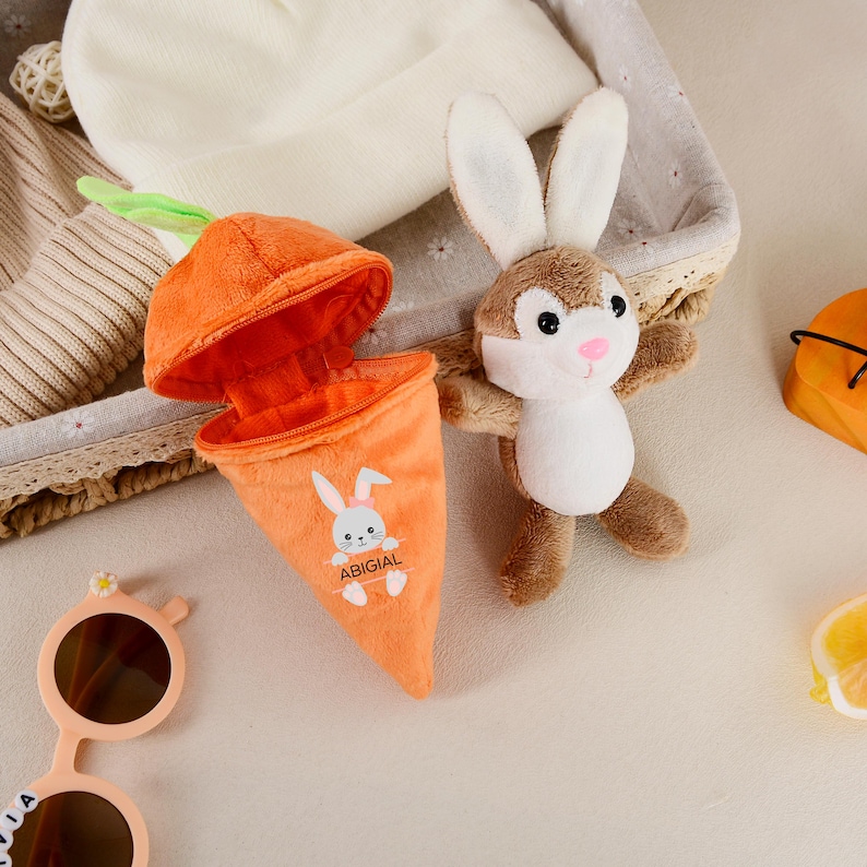 Personalized Bunny Rabbit, Easter Bunny Keychain, Plush Reversible ...