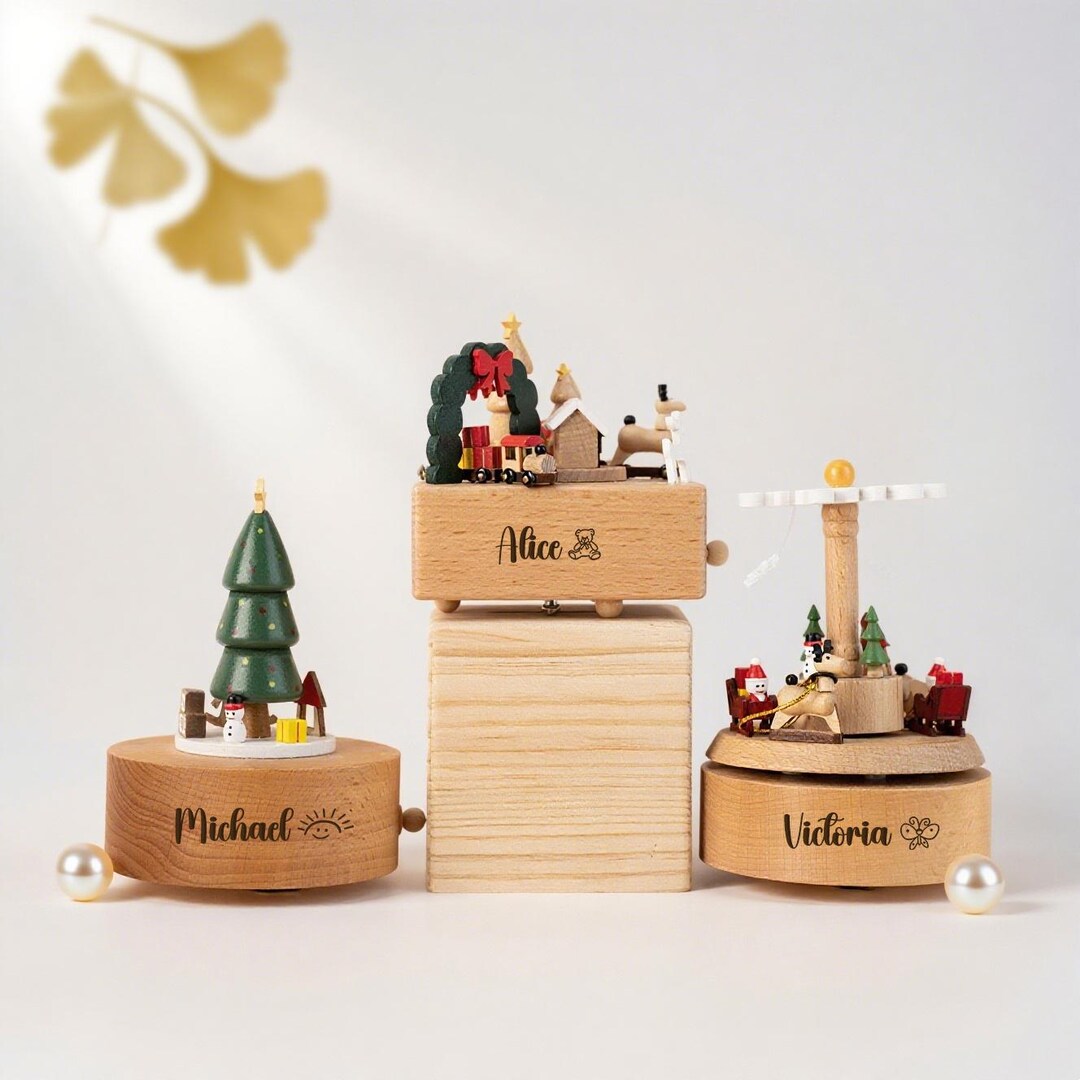 Personalized Wooden Music Box,engraved Musical Box,baby Keepsake Gift ...
