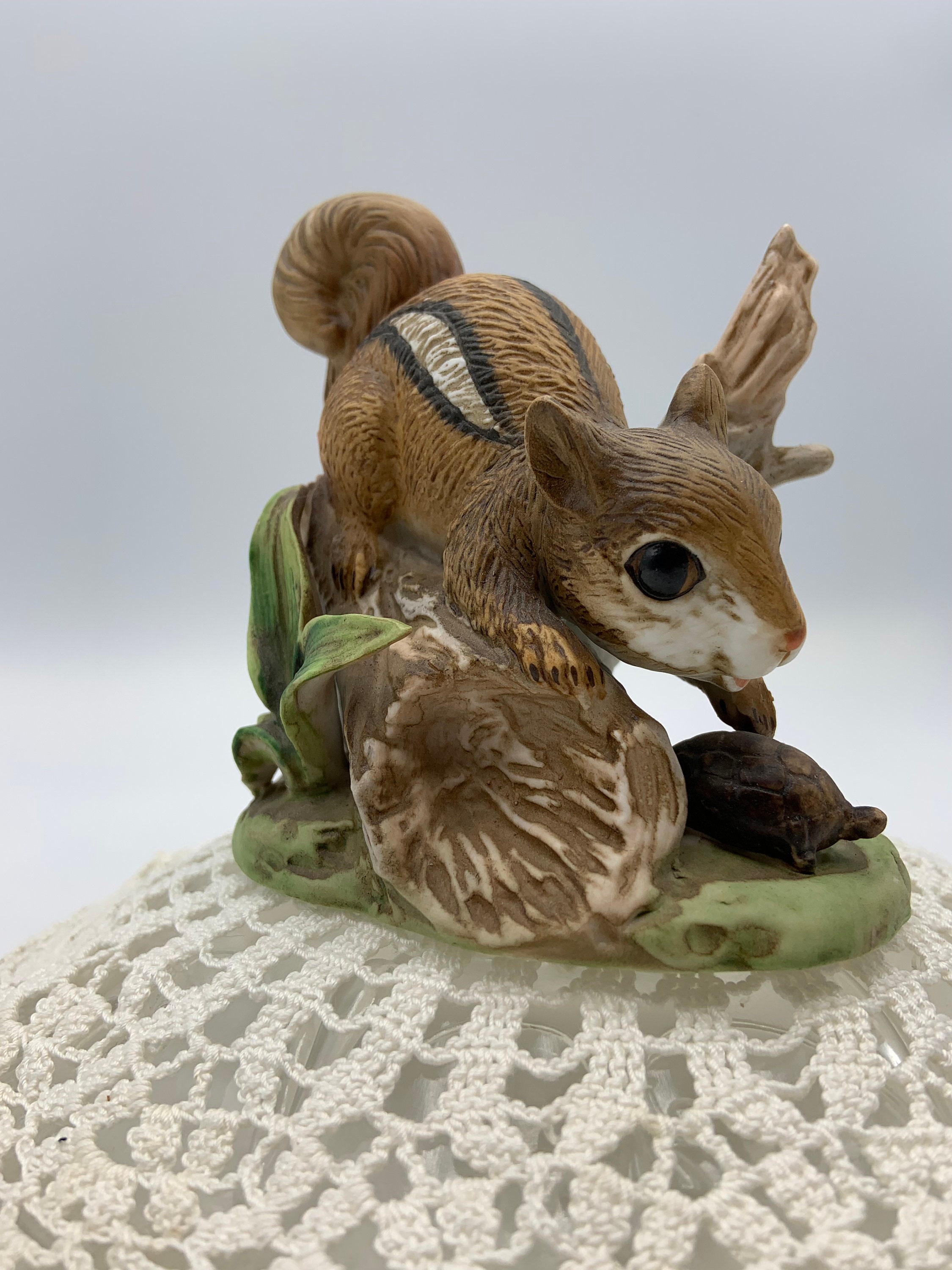 Vintage Home Interiors Chipmunk Figurine HOMCO Porcelain Chipmunk ...