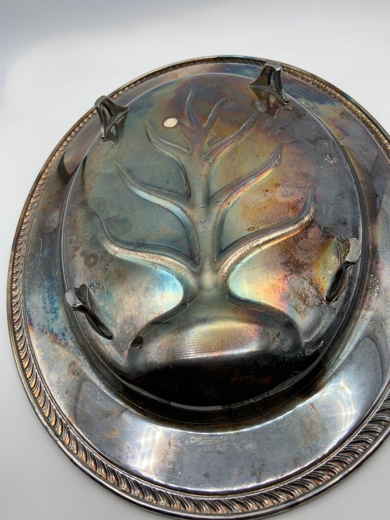 Vintage Silver Tree of Life Serving Platter - Silver Meat Serving Tray ...