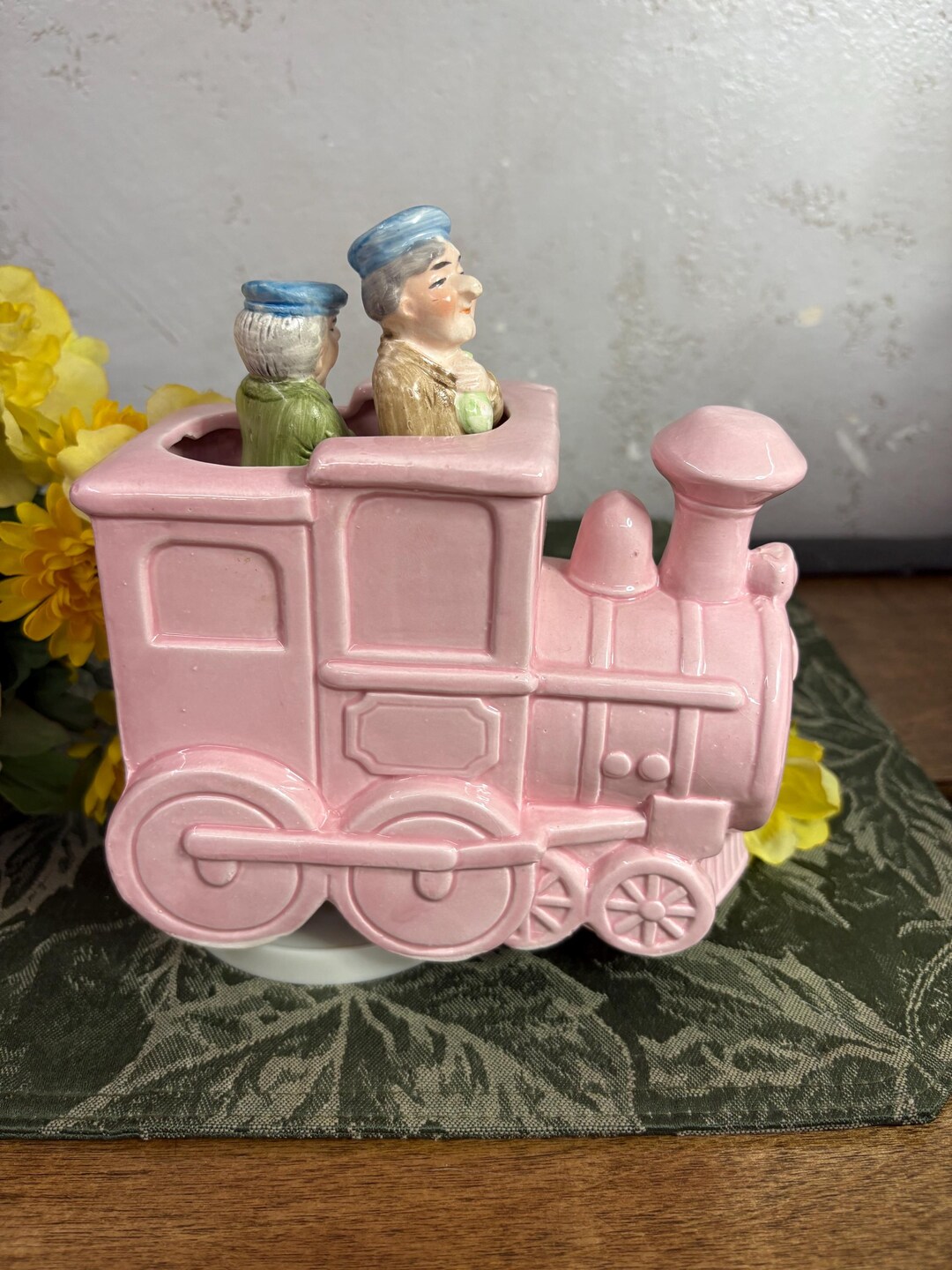 Vintage Turning Ceramic Train Engine Music Box- Locomotive Music Box ...
