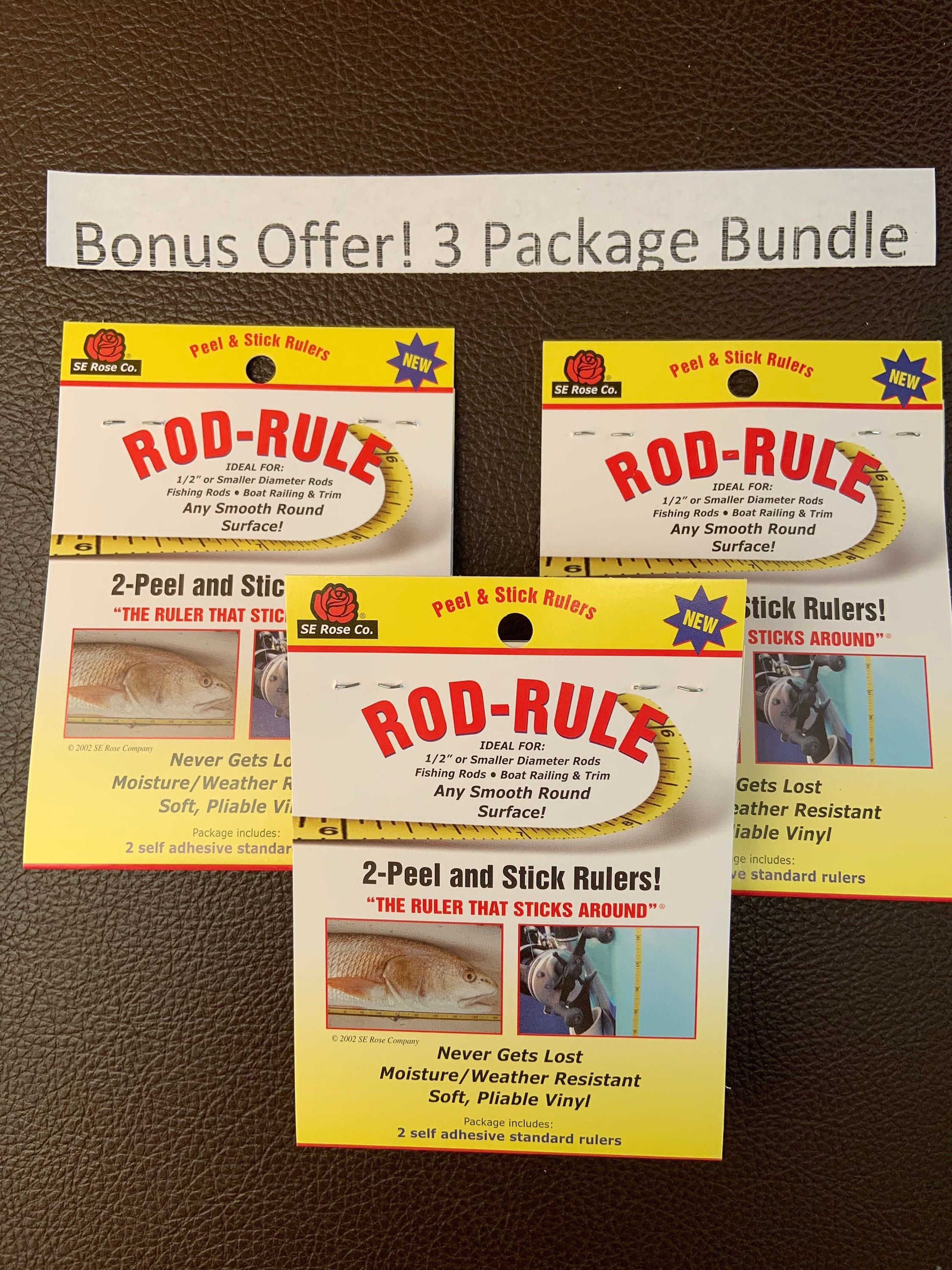 Rod-rule™ Adhesive Ruler for Fishing, Wading, Boating, and Snorkeling ...