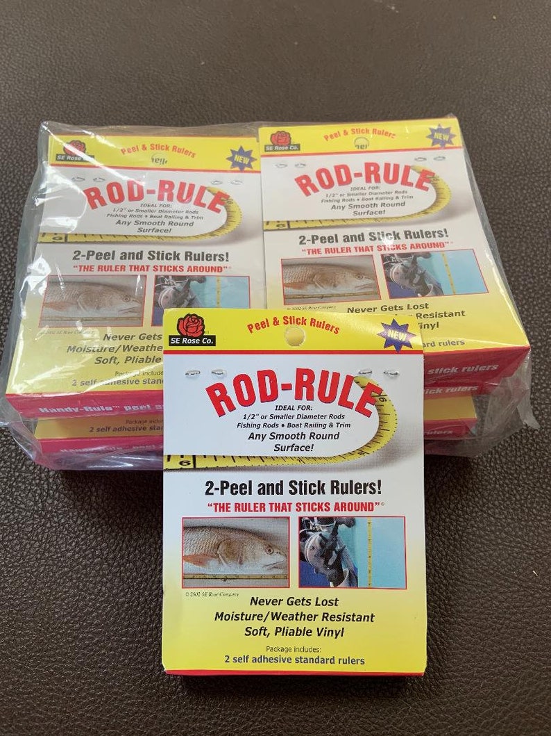Rod-rule™ Adhesive Ruler by the Dozen - Fishing Ruler, Boating Ruler ...