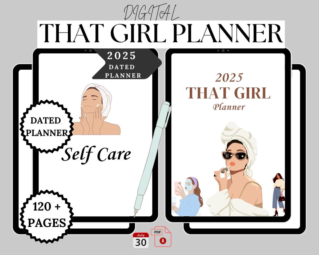 Editable That Girl Planner, 2025 Digital Planner, That Black Girl ...
