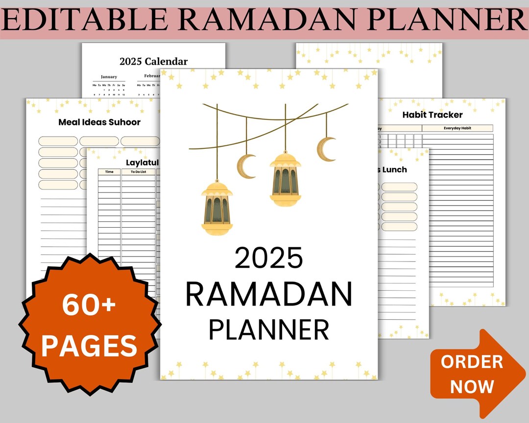 2025 Ramadan Planner Bundle Printable Islamic Journal Muslim Planner ...