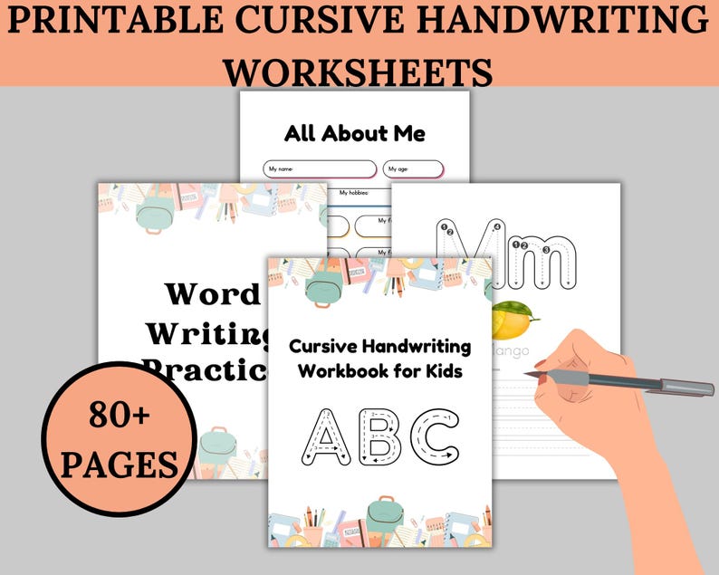 Printable Cursive Handwriting Worksheets | Writing Practice PDF ...