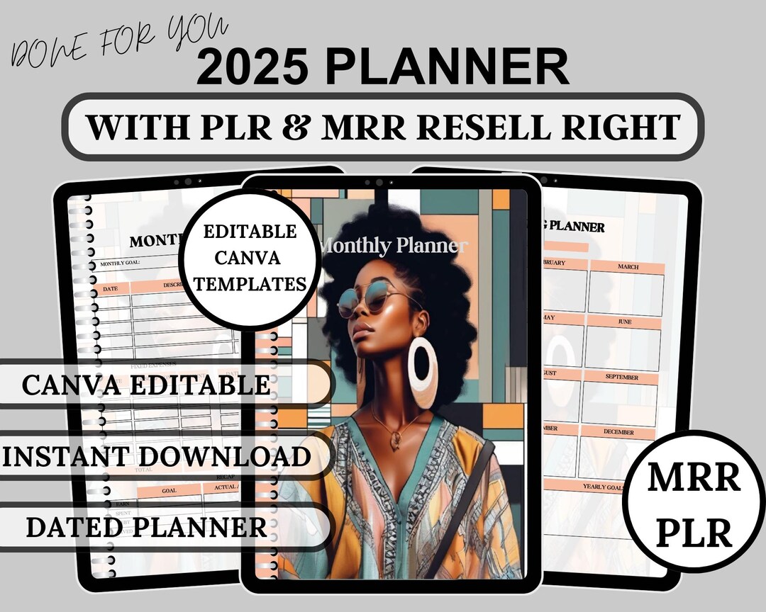 Editable Black Woman Planner, 2025 Digital Planner, That Black Girl ...