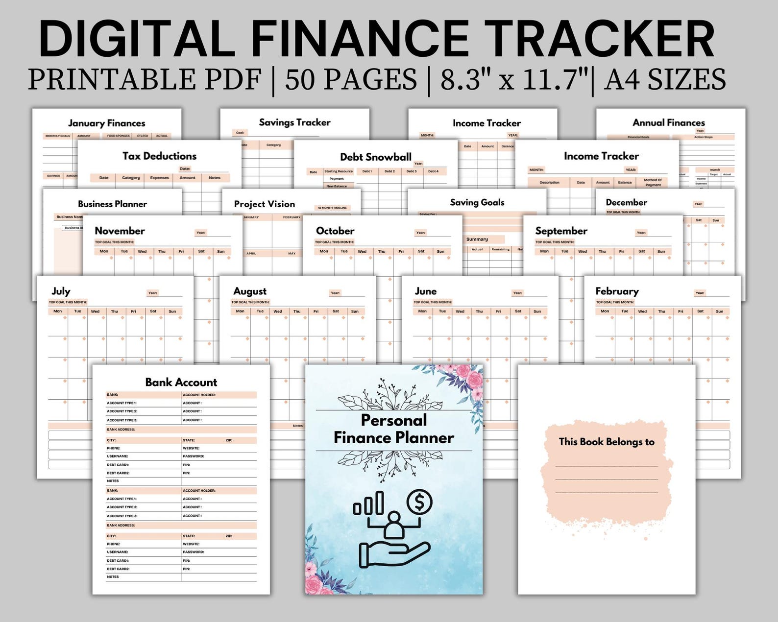 Editable Finance Budget Planner, Debt Snowball Avalanche Calculator ...