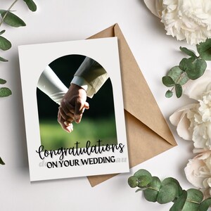 Wedding Congratulations Card PRINTABLE Marriage Gift Customisable Canva ...