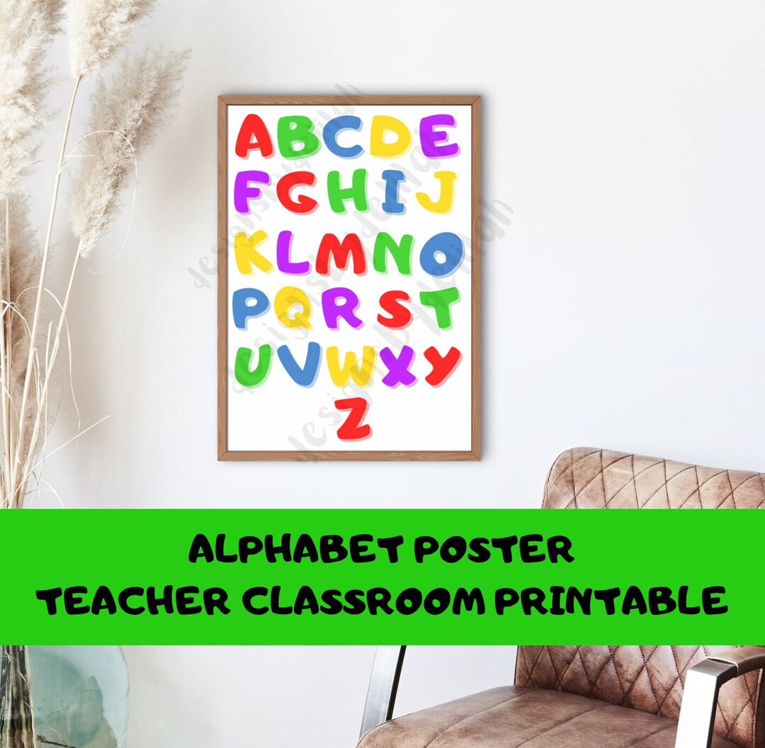 Alphabet Poster for Classrooms PRINTABLE Pre-school Teacher Resource ...