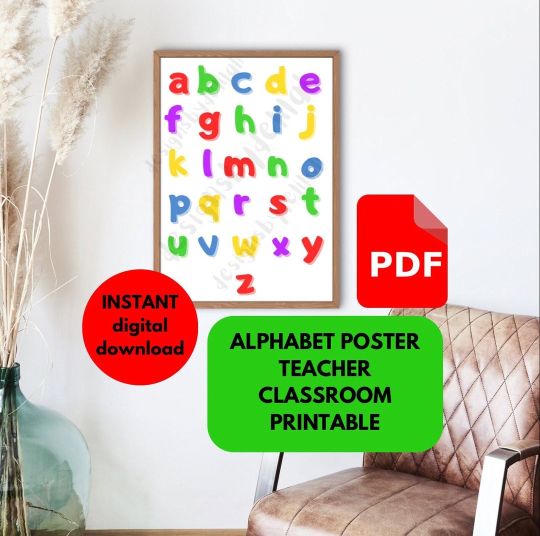 Alphabet Poster for Classrooms PRINTABLE Pre-school Teacher Resource ...