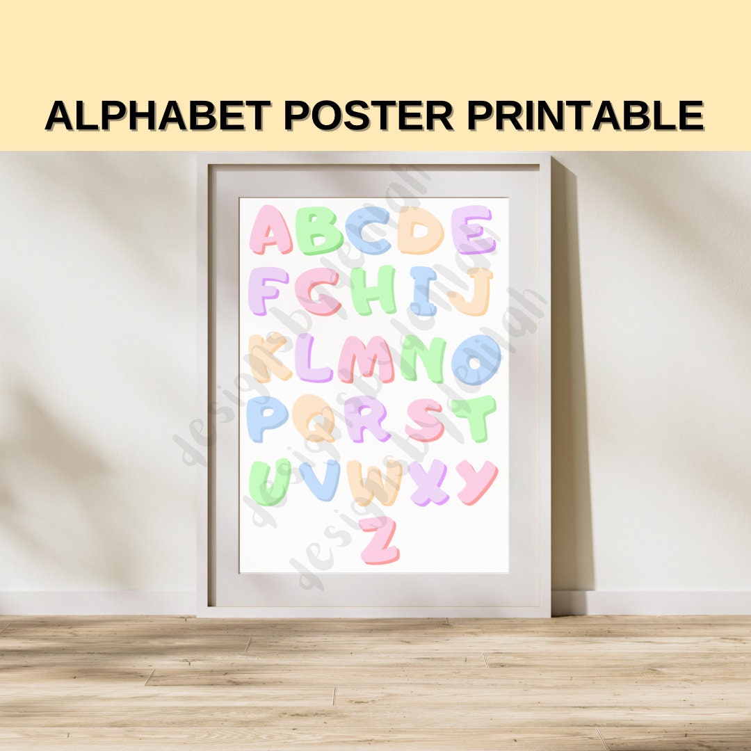 Alphabet Poster for Classrooms PRINTABLE Pre-school Teacher Resource ...