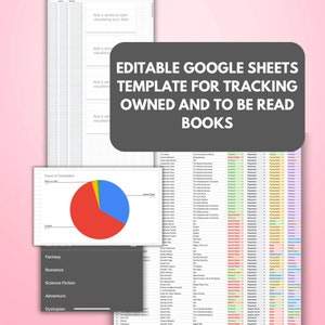 Book Collection TRACKER Spreadsheet- Keep Track of Owned Books- Google ...