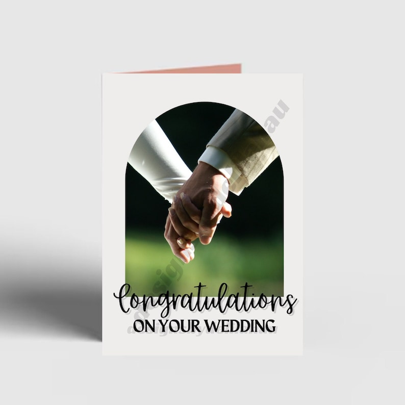 Wedding Congratulations Card PRINTABLE Marriage Gift Customisable Canva ...