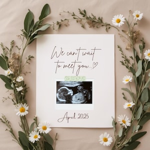 Birth Flower April Digital Pregnancy Announcement Spring Floral Baby ...